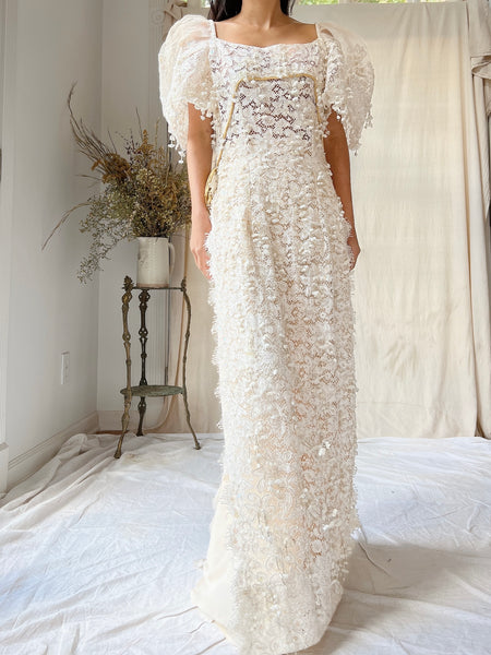 1970s Lace Tunic with Embellishments - S | G O S S A M E R