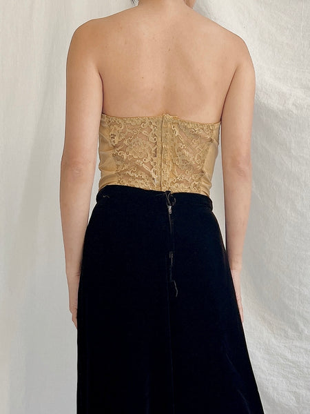 Vintage Christian Dior Gold Bustier - 36 | G O S S A M E R