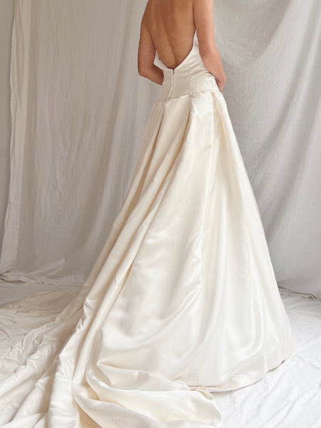 Vintage St. Pucci Satin Dropped Waist Gown - S/4/6 | G O S S A M E R