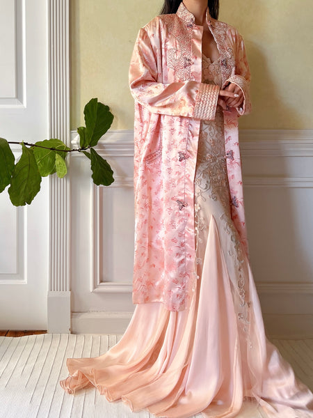 Vintage Satin Brocade Duster - M | G O S S A M E R
